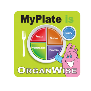Roll of MyPlate Stickers - The OrganWise Guys
